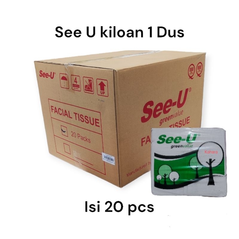 Jual Tisu See-U Facial 650 gram 1dus ( isi 20 ) | Shopee Indonesia