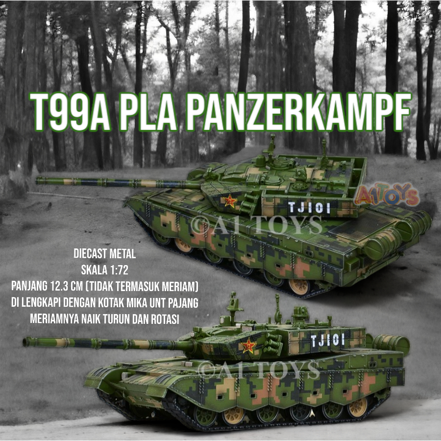 Jual Diecast tank panser T99A PLA Panzerkampf 12.3 cm 1:72 | Shopee Indonesia