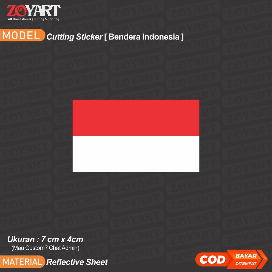 Jual Sticker Bendera Indonesia | Sticker Cutting Bendera Indonesia ...