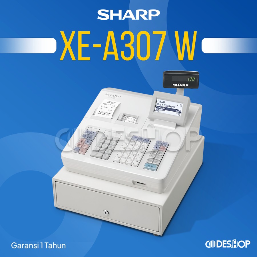 Jual Mesin Kasir Cash Register Sharp XE-A307 XE A307 Dual Display | Shopee Indonesia