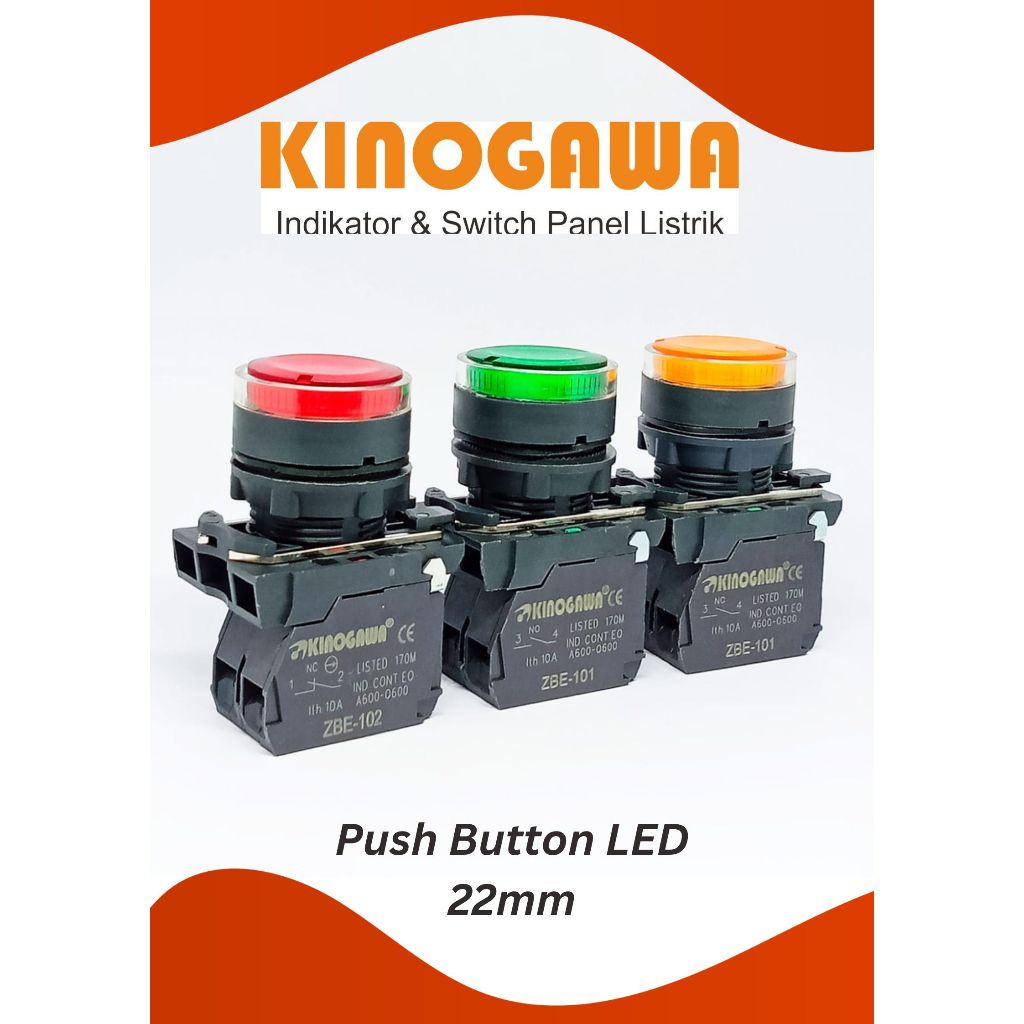 Jual Push button LED 22mm lampu Model XB4 plastik Hijau - Tombol Lampu ...