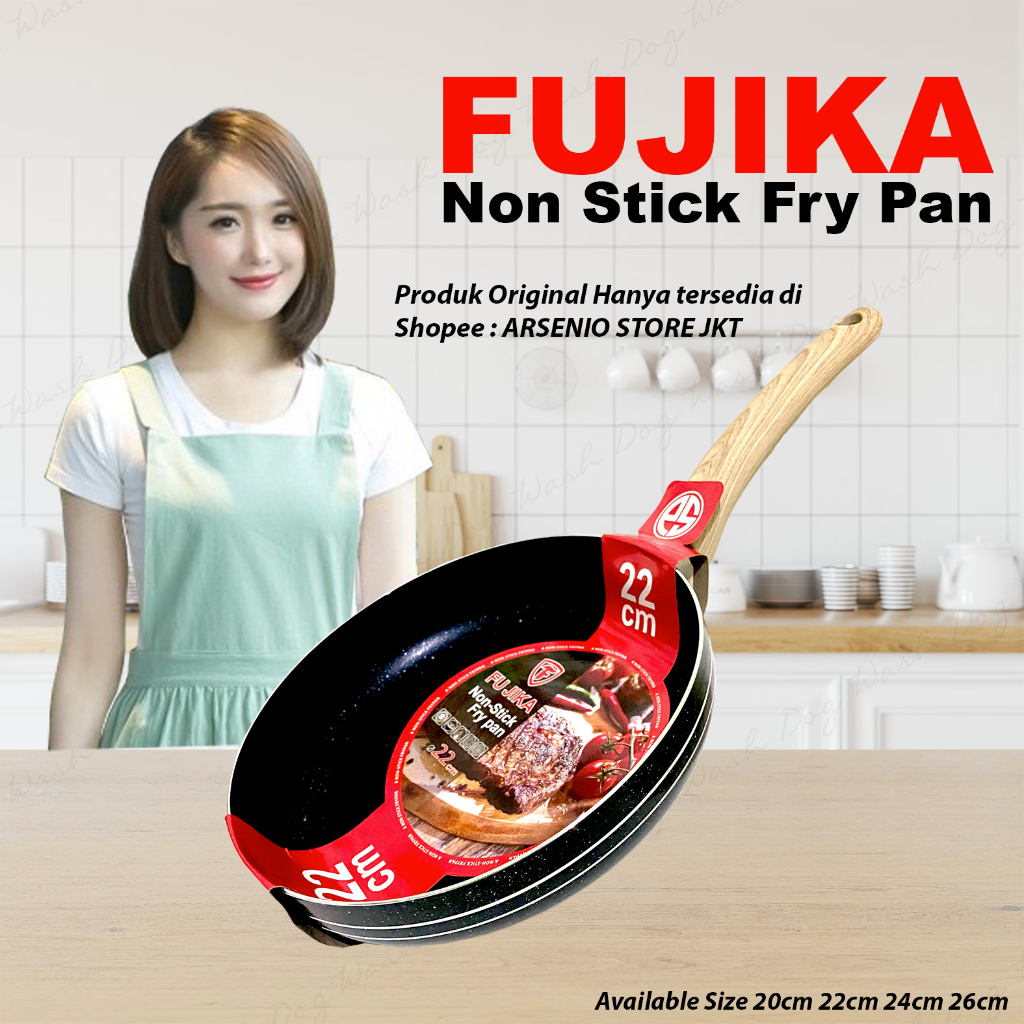 Jual Fujika Frypan Marble Coating Non Stick Anti lengket Size 20cm 22cm 24cm 26cm | Shopee Indonesia