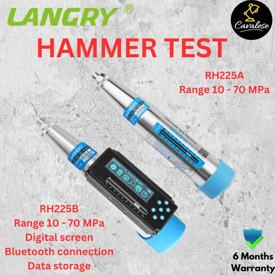 Jual LANGRY Rebound Hammer Test Concrete Uji Beton Digital RH225A/B ...