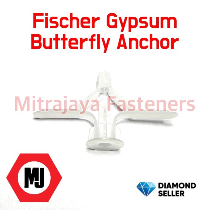 Jual Fisher Gypsum / Nylon Butterfly Anchor SMALL | Shopee Indonesia