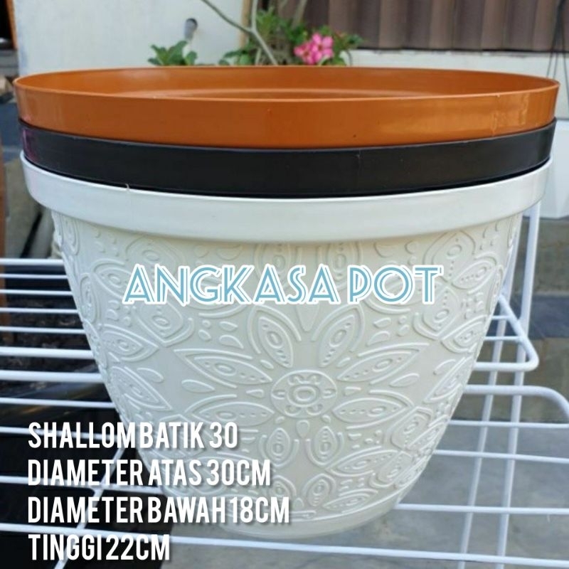 Jual Pot bunga SHALLOM BATIK 30 Pot motif batik timbul bagus tebal ...