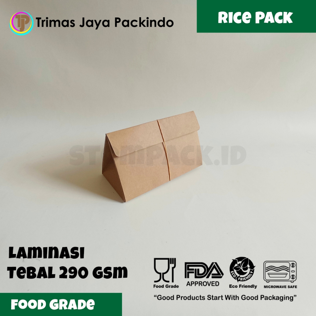 Jual Rice Pack / Food Box Kraft Packaging / Bungkus Makanan / Bungkus ...