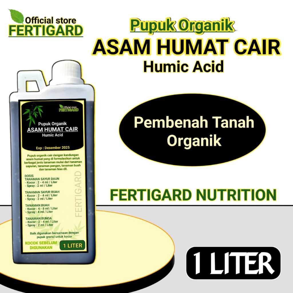 Jual Asam humat cair plus | Pupuk pembenah tanah organik cair 1 liter | humic acid | Shopee ...