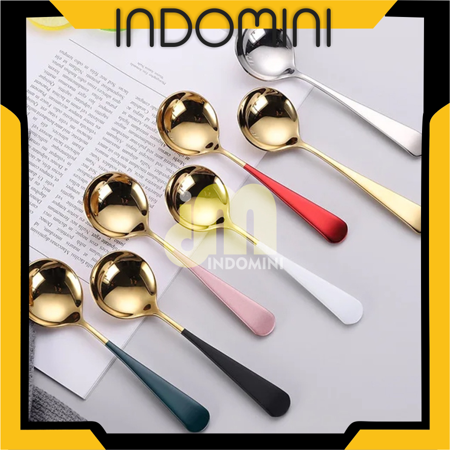 Jual INDOMINI SENDOK BULAT KOREA SENDOK MAKAN SENDOK SUP / SOUP SPOON ...