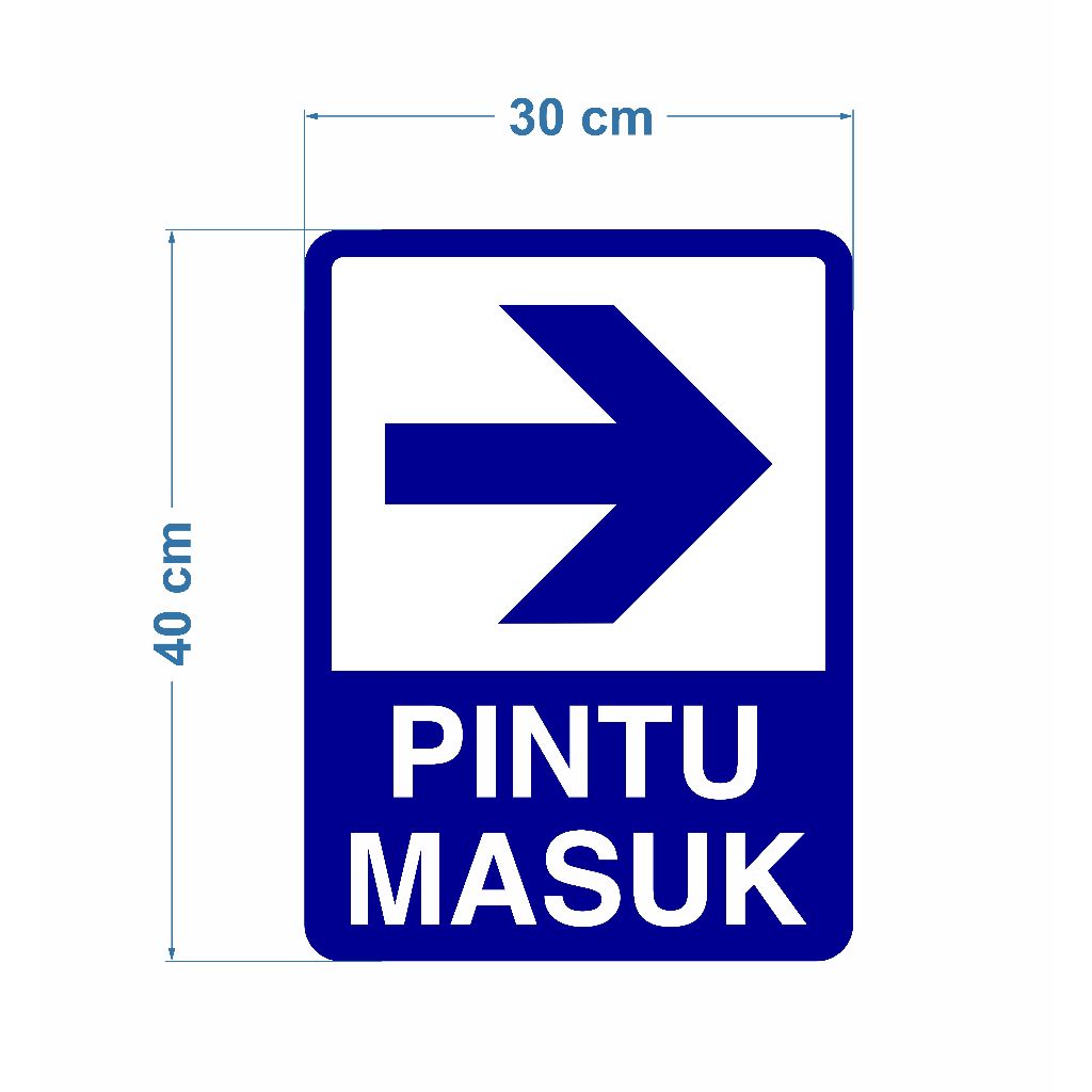Jual Rambu petunjuk arah 30cm x 40cm plat alumunium | Shopee Indonesia