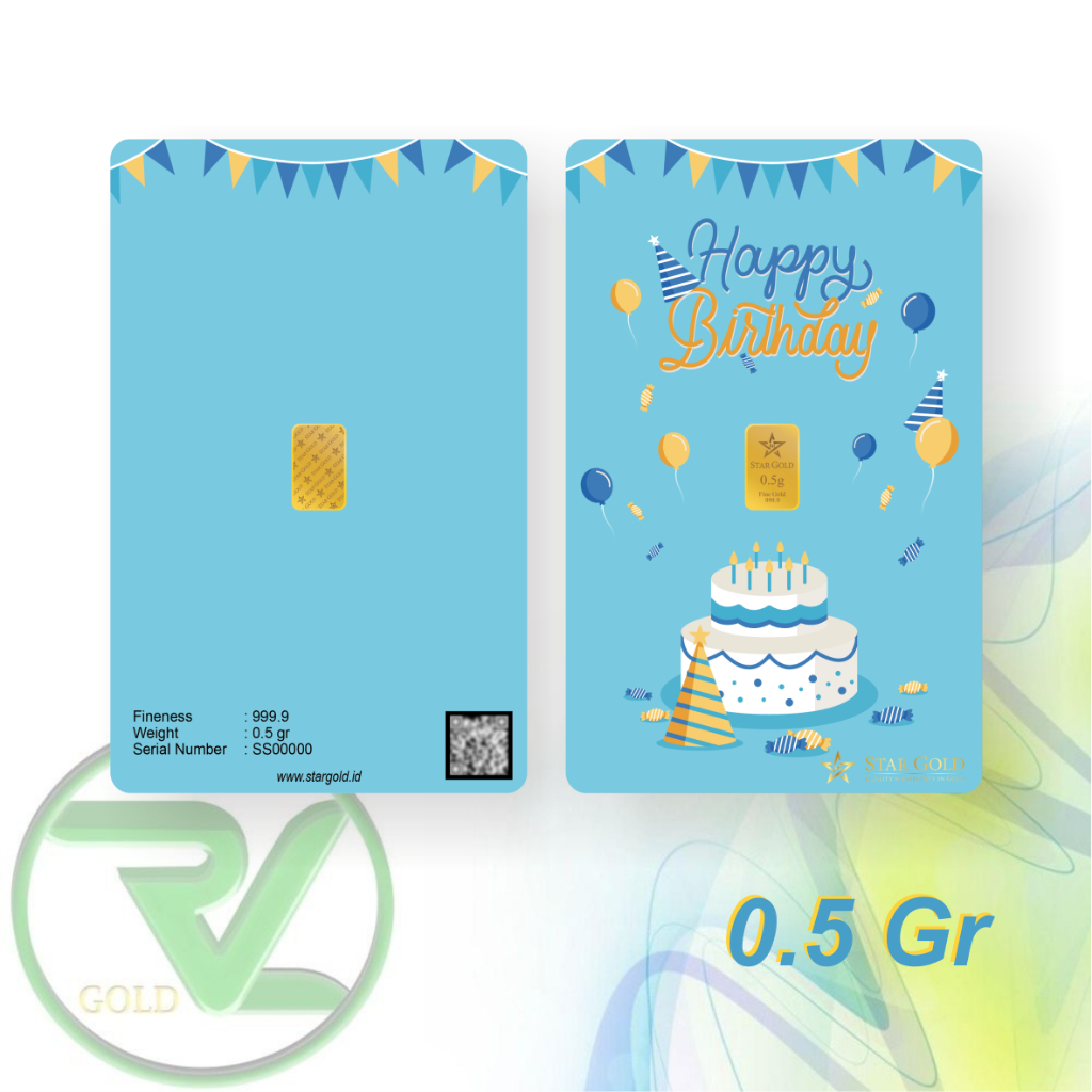 Jual Rvl Gold Logam Mulia StarGold Birthday Series 02 0.5 Gram dan 1 ...