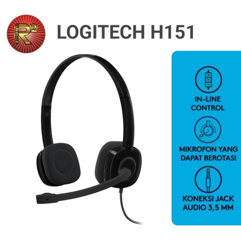 Jual Logitech H151 Headset Stereo With Noice Cancelling Single Jack ...