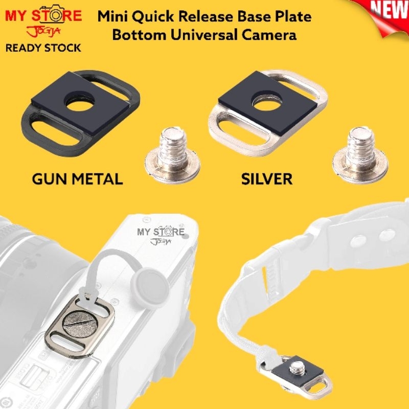 Jual Mini quick release base plate bottom screw 1/4 buckle mount adapter tali kamera universal ...