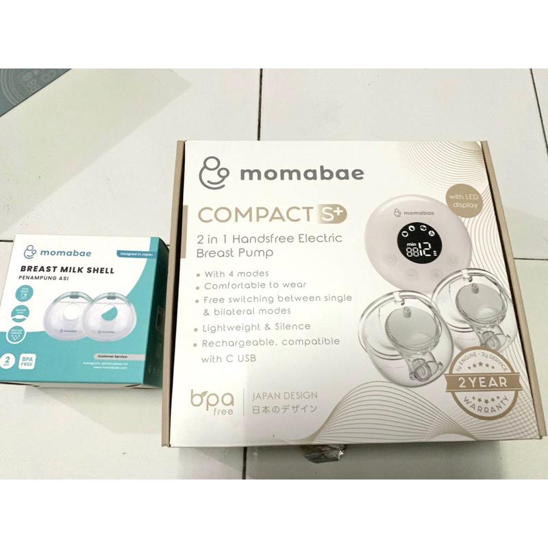Jual Momabae compact S+ 2 in 1 handsfree pompa asi elektrik full set ...
