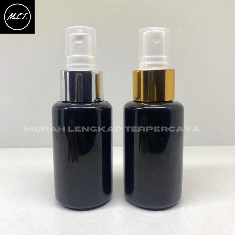 Jual BOTOL TUBULAR 60ML 70ML HITAM SPRAY GOLD SILVER PLASTIK 60 ML 70 ...