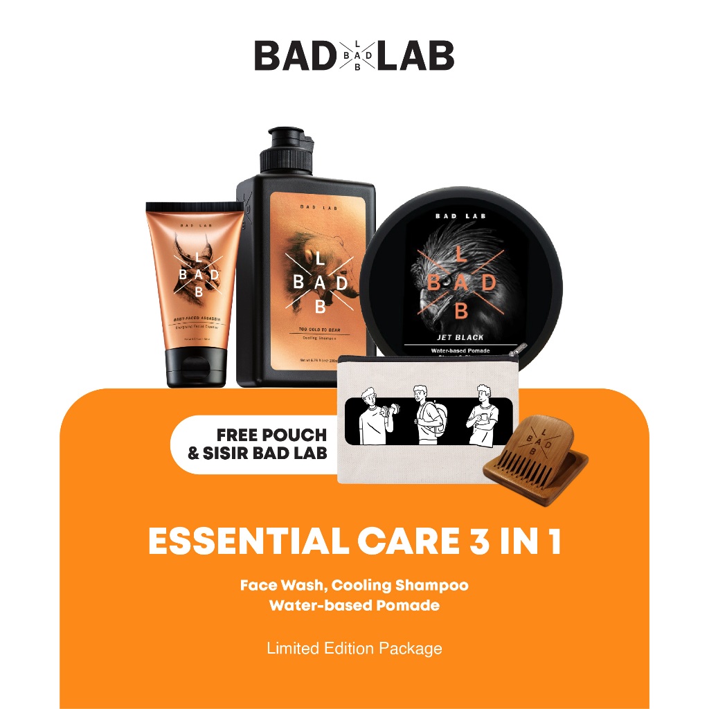 Jual BAD LAB TRAVEL PACK - ESSENTIAL CARE 3 IN 1 (Pembersih rambut ...