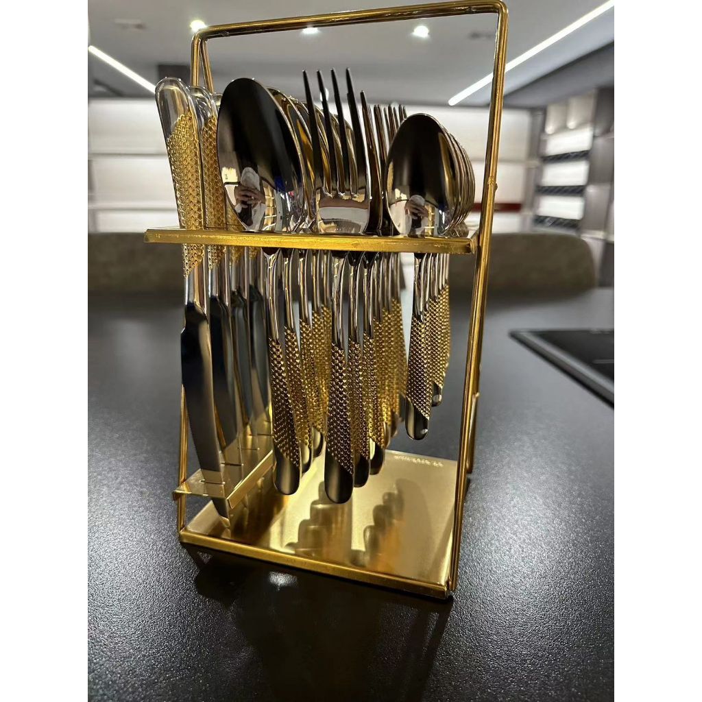 Jual Bakindo Sendok Sultan Lapis 24k Gold / Sendok Set Rak / Sendok Set ...