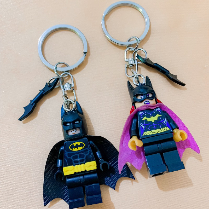 Jual 2PCS GANTUNGAN KUNCI KEYCHAIN BATMAN BATGIRL COUPLE KEYRING ...