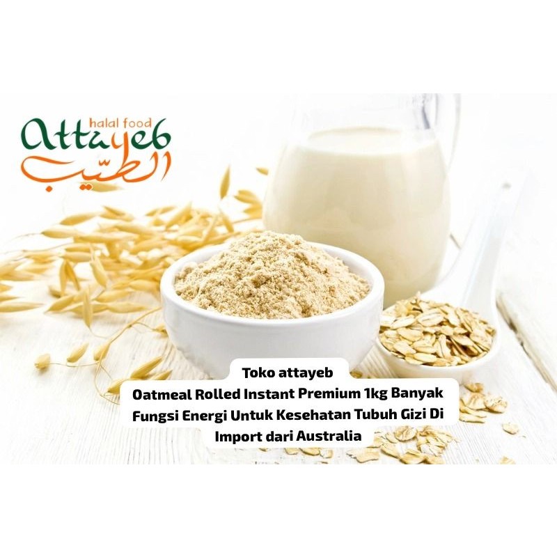 Jual Rolled Oat Rolled Instant 500gr Oatmeal Gandum Bergizi Menu ...