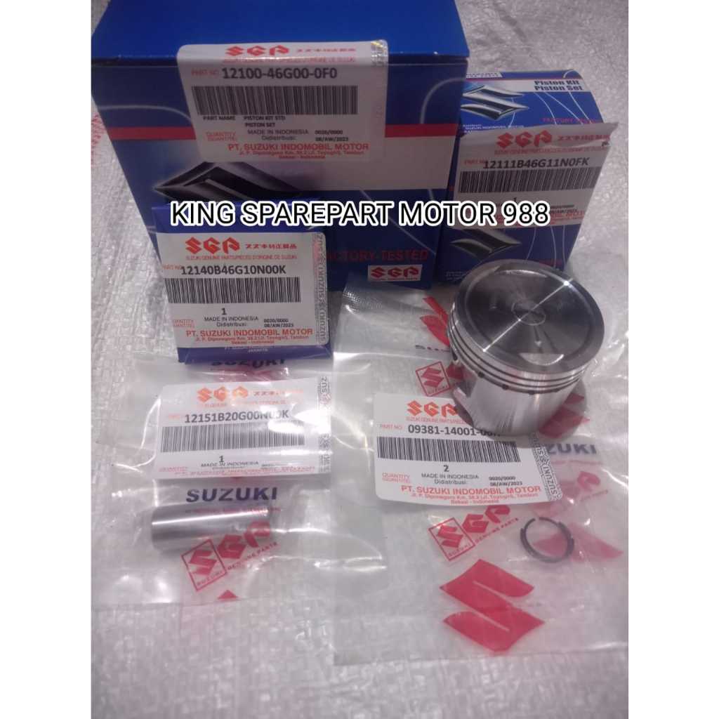 Jual PISTON KIT RING SEHER SET SPIN 125 UKURAN STANDAR 0,25 0,50 0,75 100 SKYDRIVE SKYWAVE ...