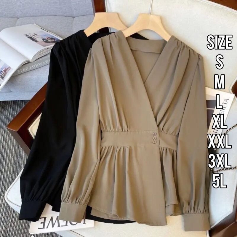 Jual Ayra Blouse Atasan Model Kimono Oversize - Kimono Wanita Jumbo ...
