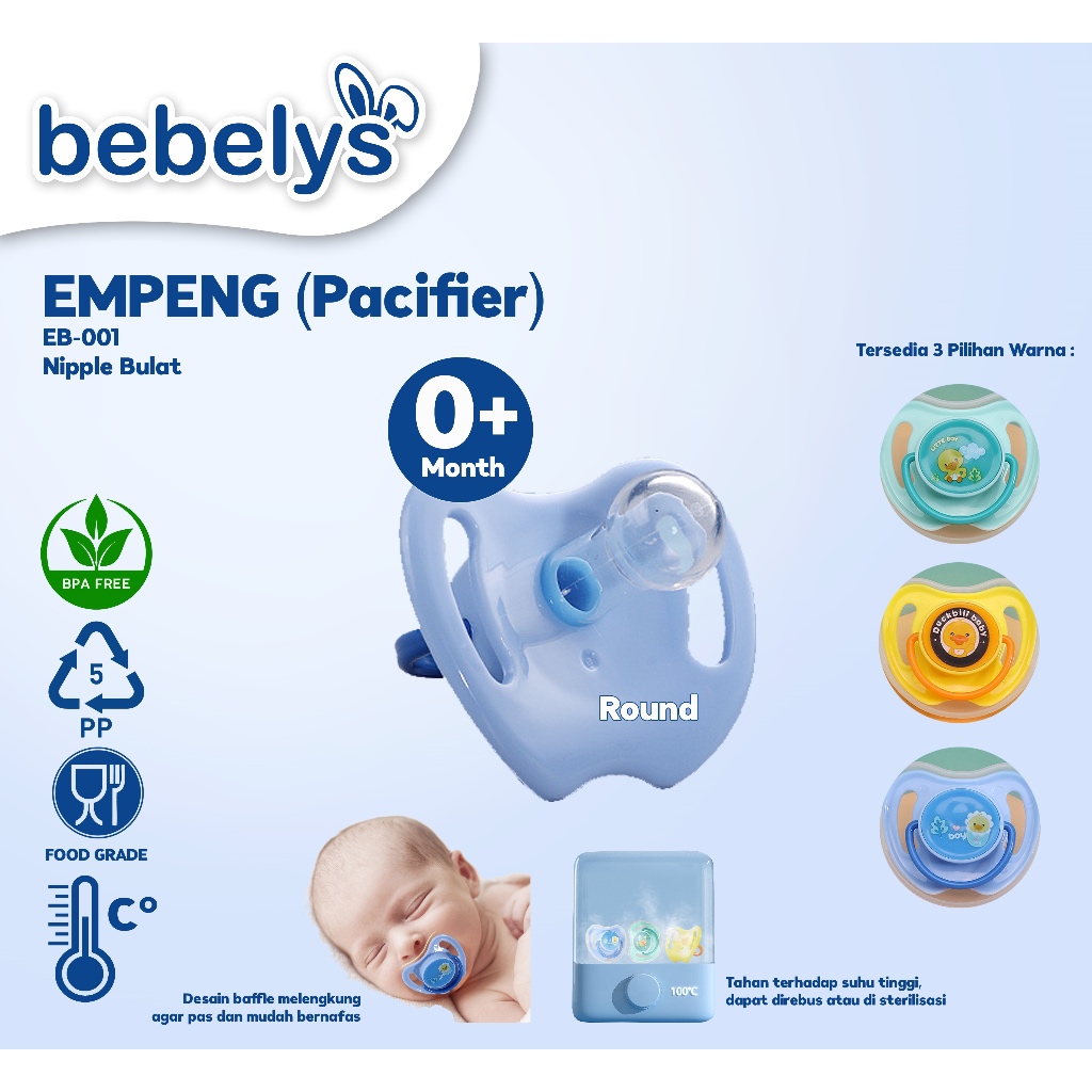 Jual Empeng Bayi Bulat Gepeng Baby Pacifier Orthodontic | Shopee Indonesia