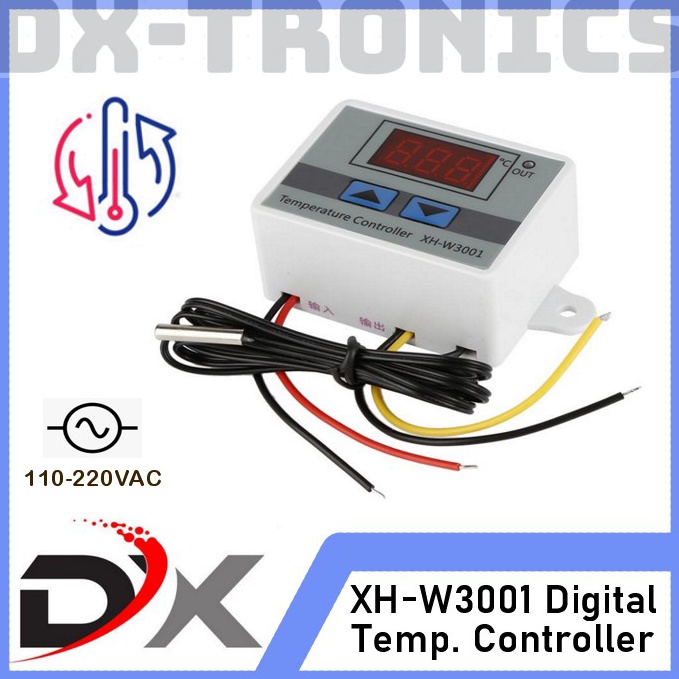Jual Kemasan Baru.. XH-W3001 Thermostat Digital 220V AC Temperature Controller RZ9 | Shopee ...