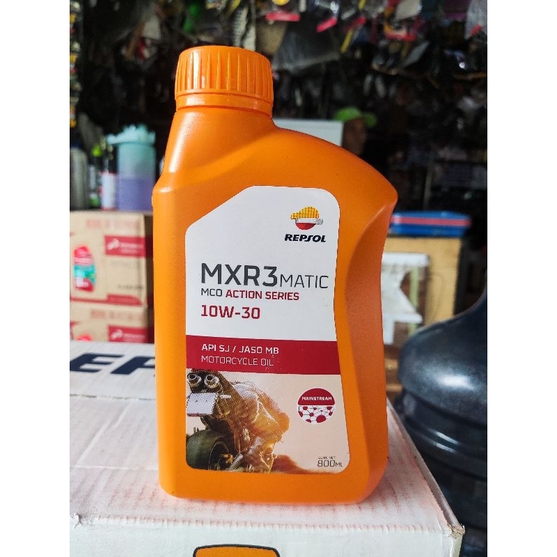 Jual OLI MESIN REPSOL MATIC MXR3 800ml 10W-30 Original 100% | Shopee ...