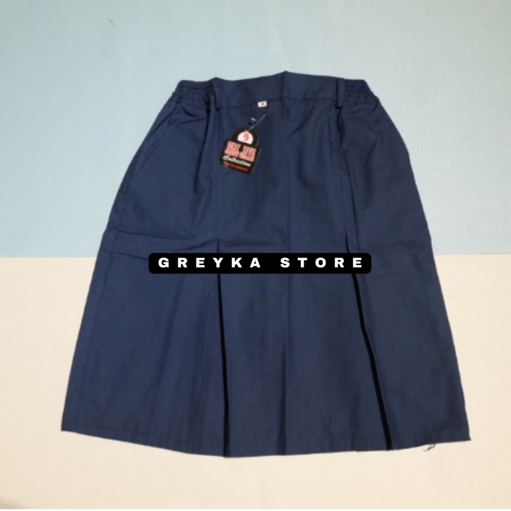 Jual Rok Pendek Biru Span SMP Seragam Sekolah SMP | Shopee Indonesia
