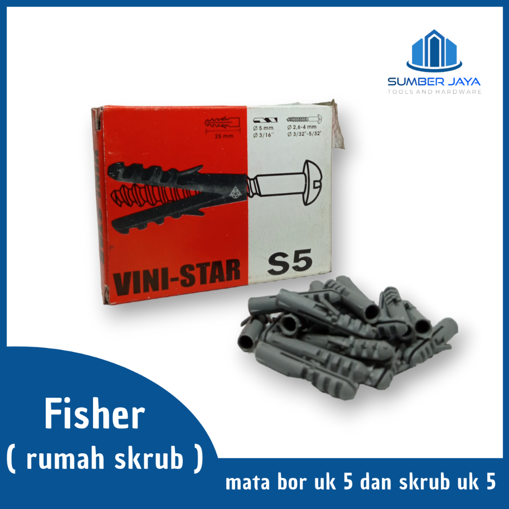 Jual Hanya Rumah Baut skrup Skrub Tanam Dinding Ukuan s5 1 box | Shopee ...