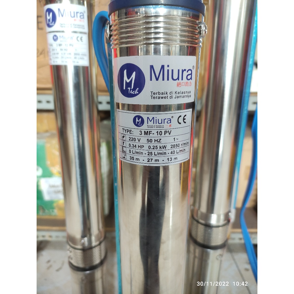 Jual POMPA SUMUR DALAM/Pompa Satelit MIURA 3MF-10PV watt 250 | Shopee Indonesia