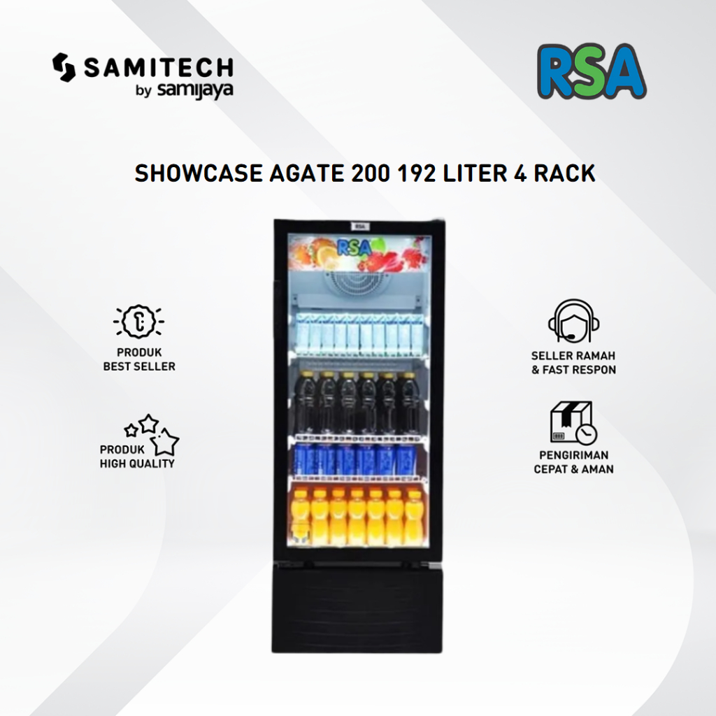Jual SHOWCASE RSA AGATE-200 / AGATE 200 DISPLAY COOLER / LEMARI ...