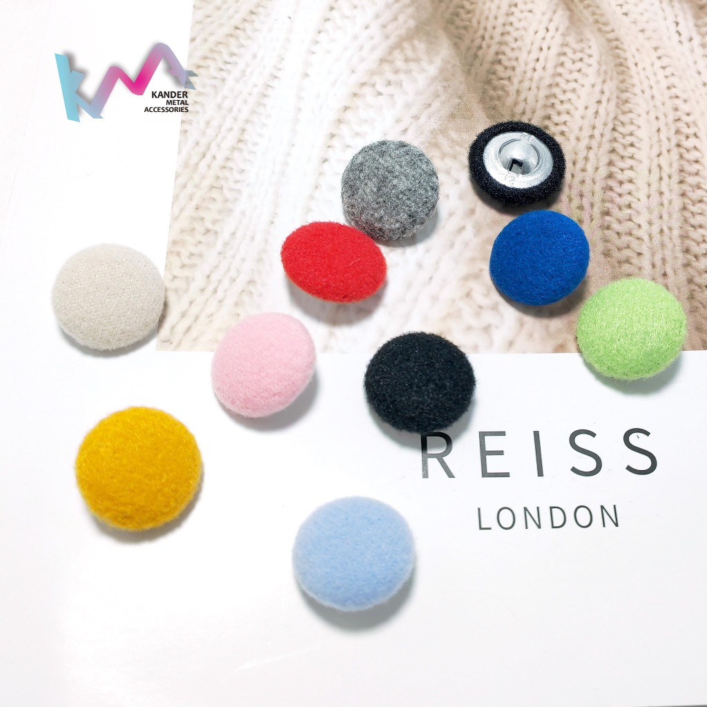 Jual KANDER Fabric Button Kancing Kain Jamur YJPS23 | Shopee Indonesia