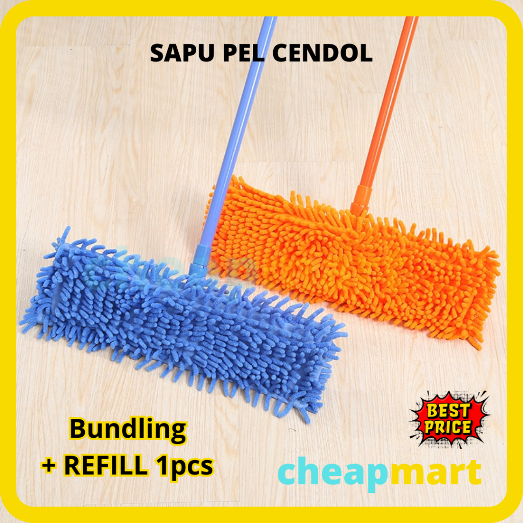 Jual [BUNDLING] SAPU PEL Debu Microfiber (+ Refill 1Pcs) Alat Lantai ...