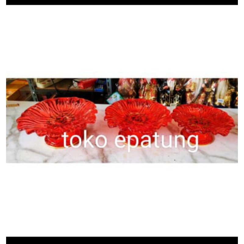 Jual piring buah altar sembahyang premium motif bunga - 9inch | Shopee ...