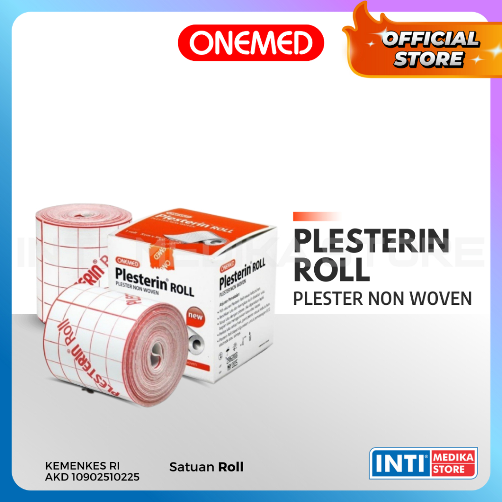 Jual ONEMED - Plester Luka PLESTERIN ROLL Non Woven Elastis Lembut ...