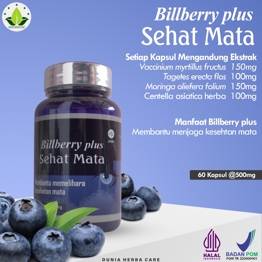 Jual Herbal Premium BILBERRY PLUS SEHAT MATA Kapsul Untuk Memelihara ...