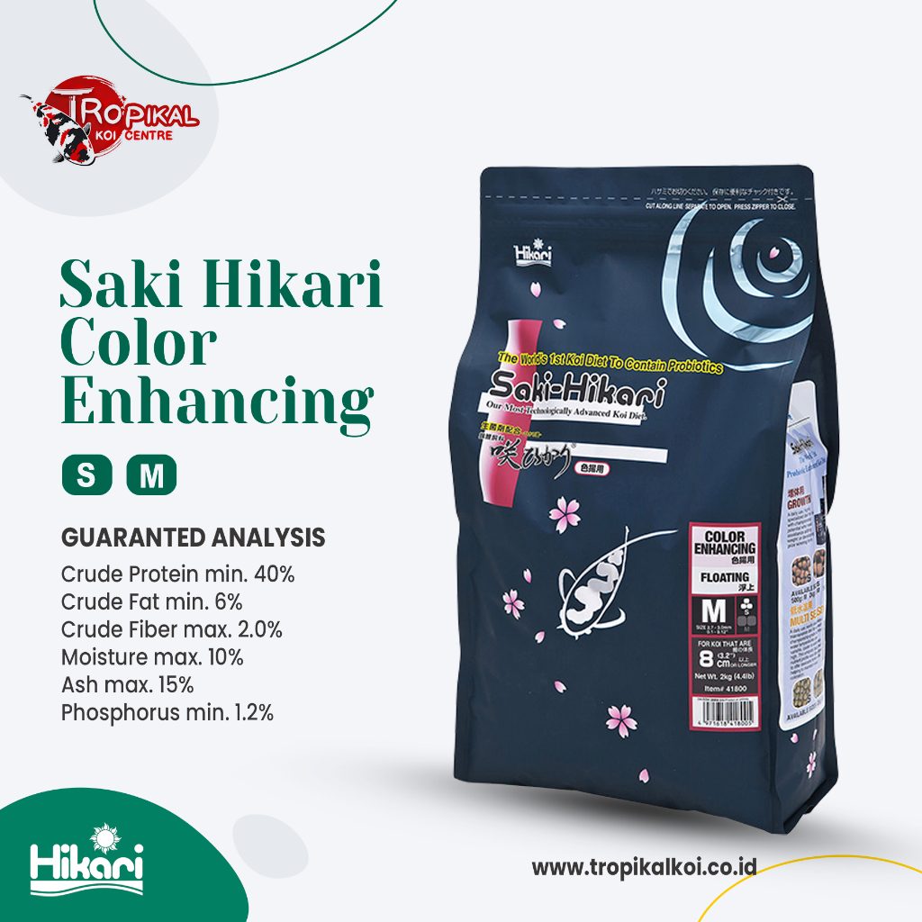 Jual TKC Saki Hikari Colour Enhanching Floating Koi Fish Food 1 Kg ...