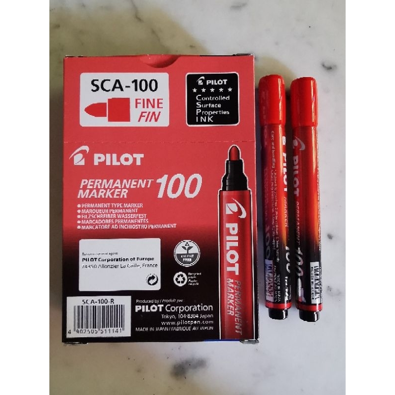 Jual spidol permanent PILOT warna merah | Shopee Indonesia