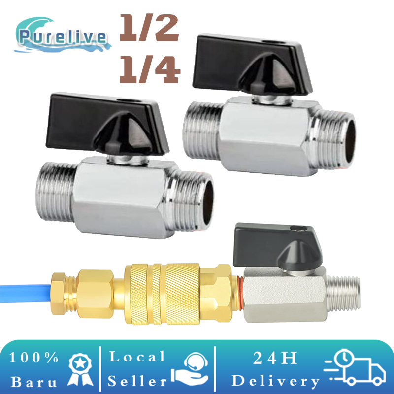 Jual 1/4 1/2 Inci Ball Valve Kuningan Drat Luar Ball Valve Kuningan ...