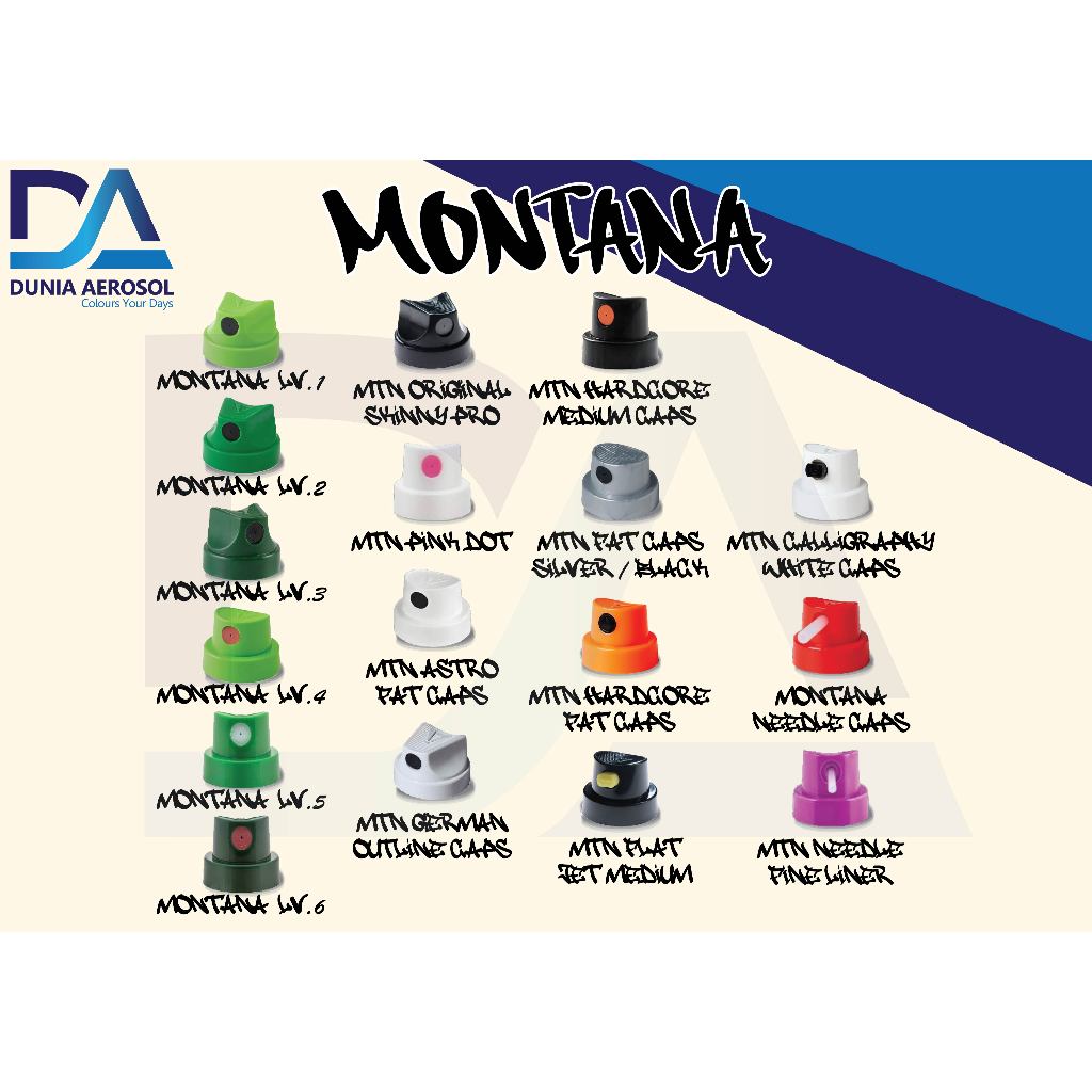 Jual Caps Graffiti , Caps Cat Semprot , Montana , Molotow , Kobra , NY ...