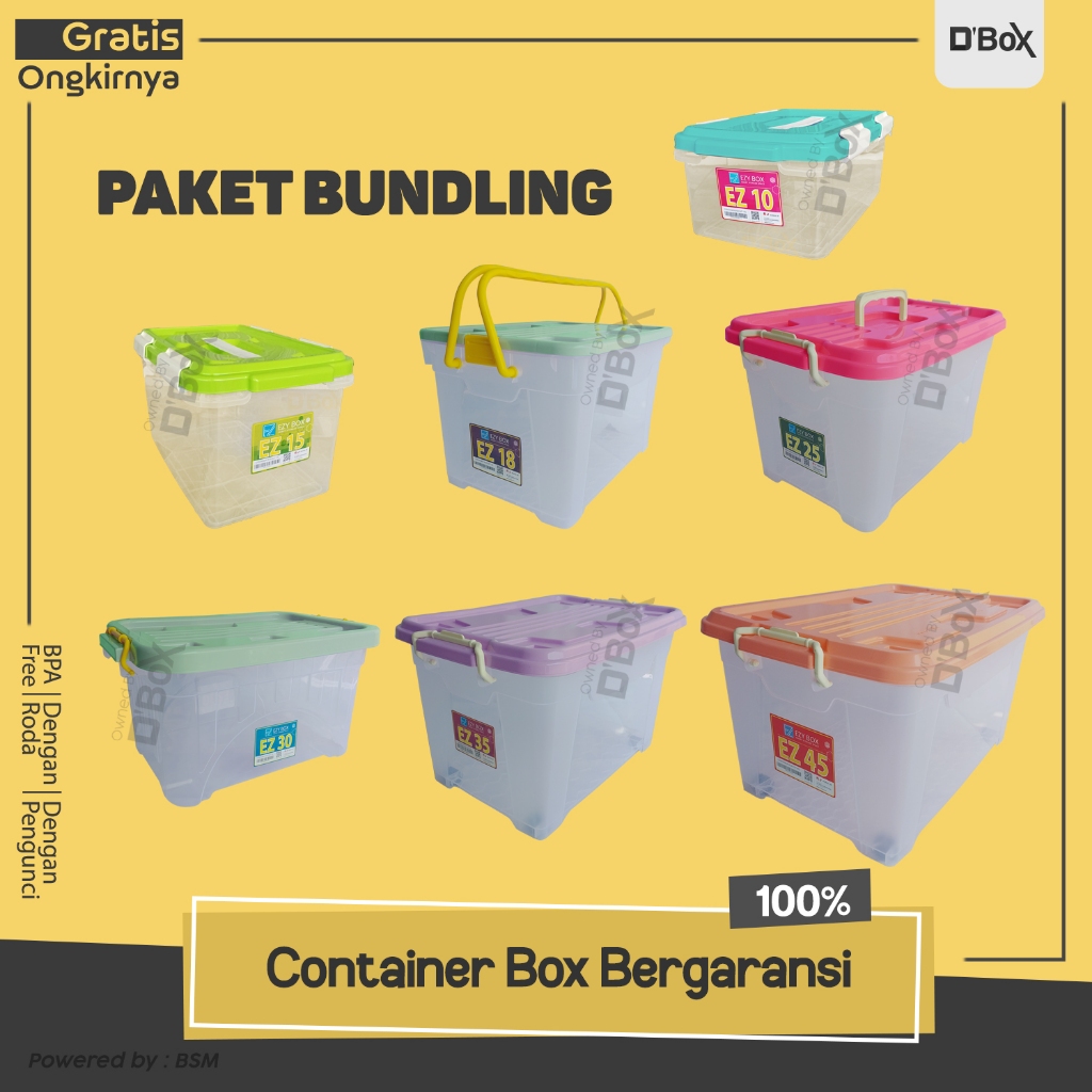 Jual [LENGKAP] BSM Container Box Murah 10 15 18 25 30 35 45 Liter ...