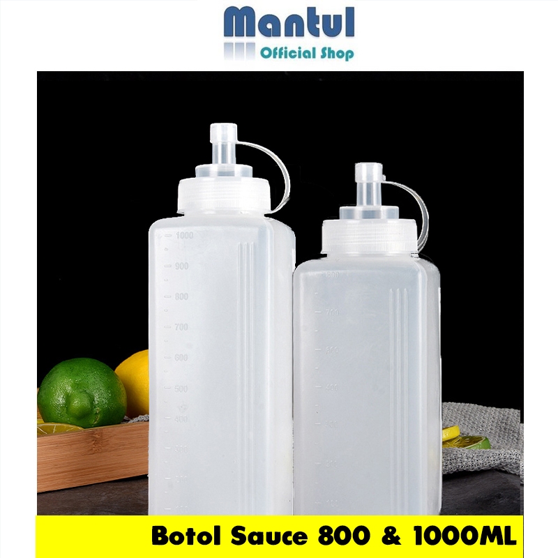 Jual Mantul.- 800ML / 1000ML Botol Sauce Anti Bocor Large Diameter Food ...