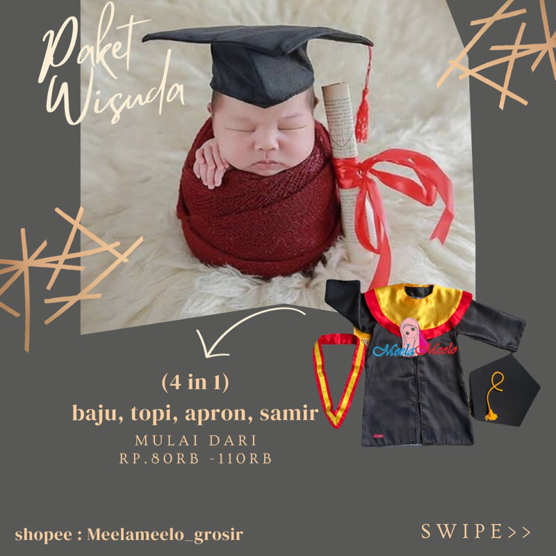 Jual Paket Baju Toga Wisuda Photoshoot Baby Newborn - SD / Perlengkapan ...