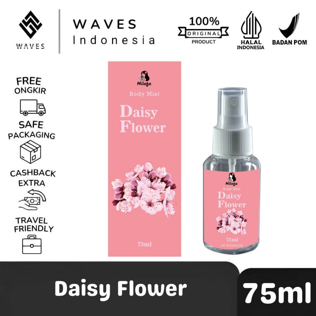 Jual Waves - BPOM BODY MIST MILOFA 75ML PREMIUM / PARFUM BODY MIST ...