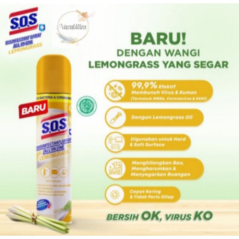 Jual Sos Disinfektan Lemon All In On Spray 250 ml | Shopee Indonesia