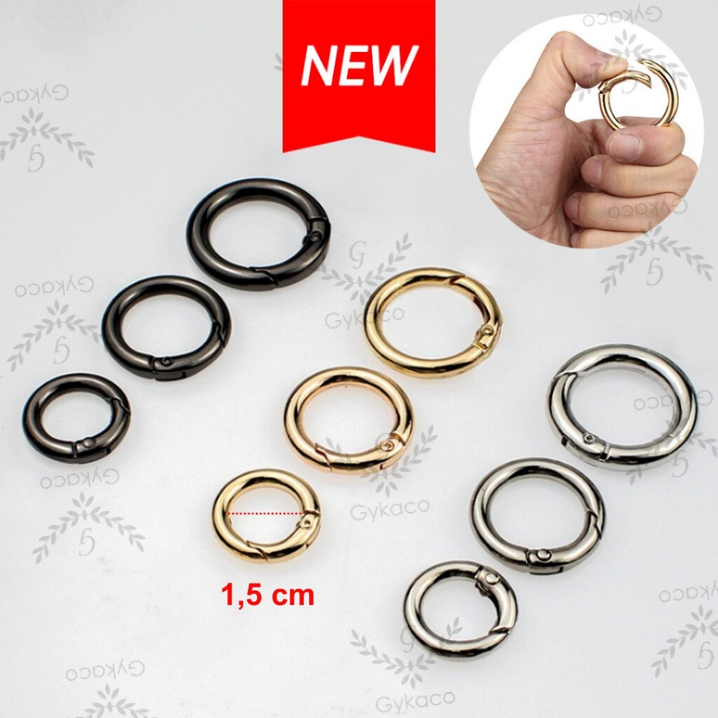 Jual Asesoris Tas Ring Bulat 1,5 cm Buka Tutup (A) / Ring O - Aksesoris ...
