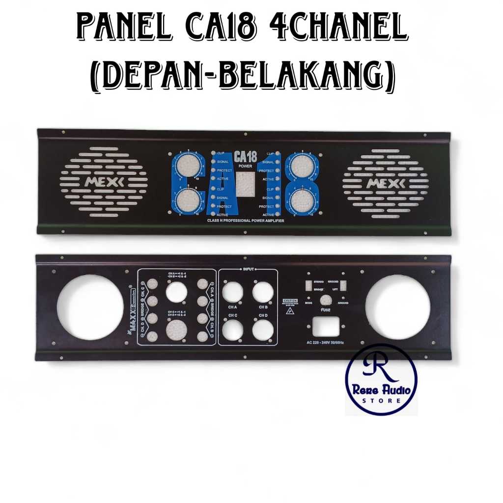 Jual Plat CA18 4 Chanel Panel Depan Belakang Power Amplifier Stereo CA 18 | Shopee Indonesia