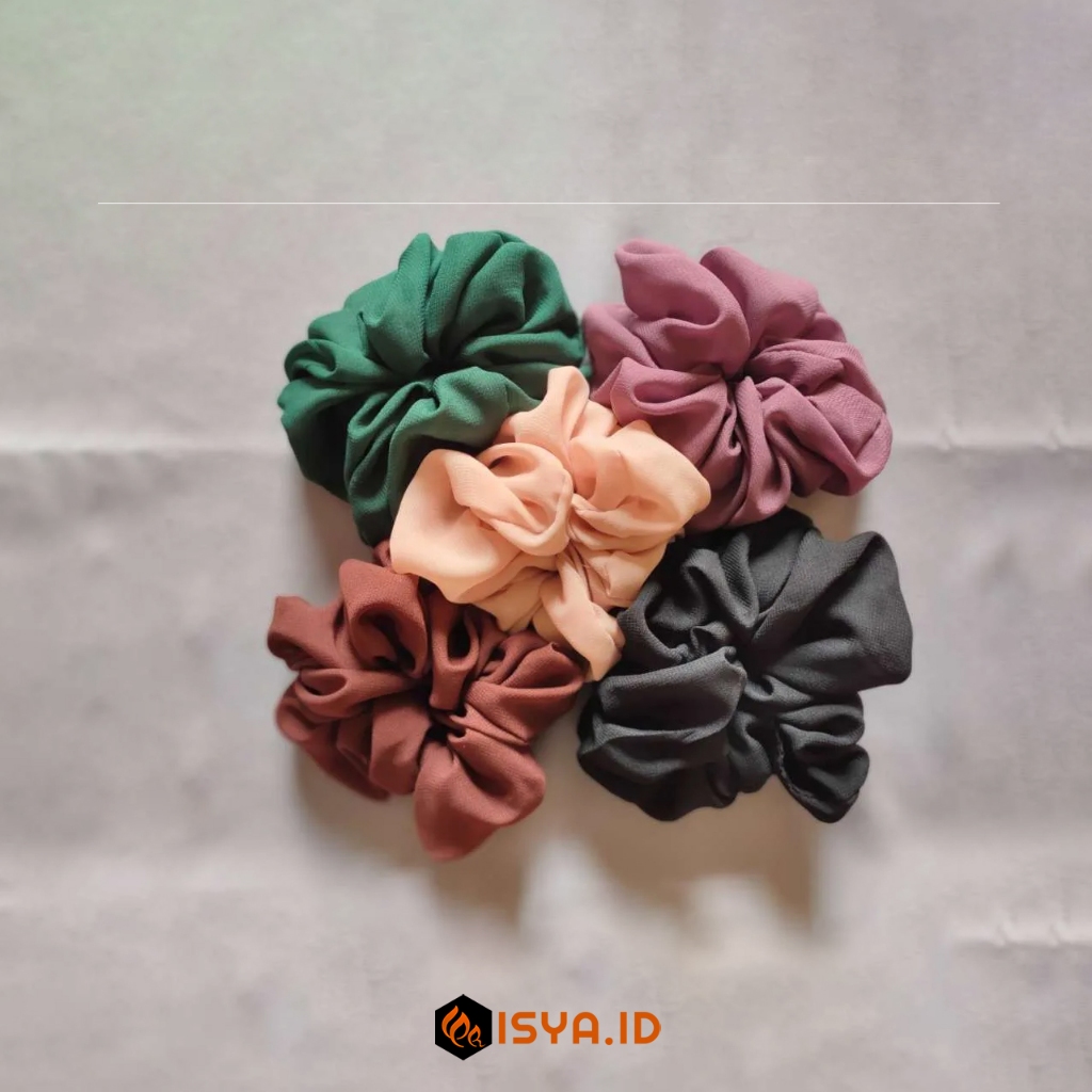 Jual Scrunchie Hijab Ikat Rambut Tile Korea Anti Pusing Ukuran Medium ...