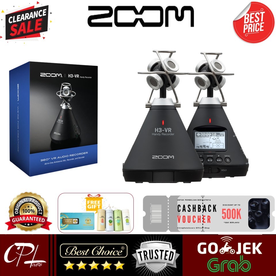 Jual Zoom H3-VR Handy Audio Recorder with Built-In Ambisonics Mic Array ...