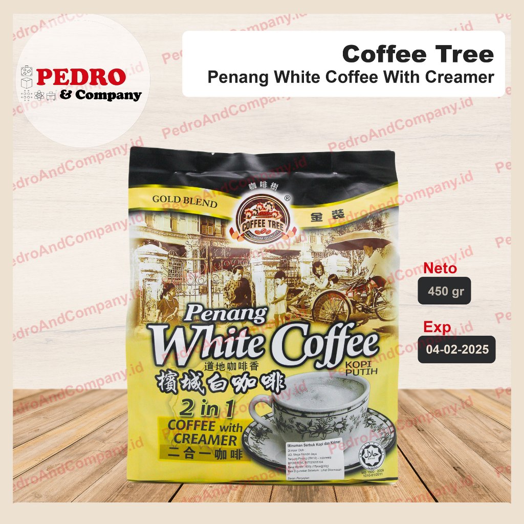 Jual Coffee tree penang WHITE COFFEE CREAMER kopi putih 450 gram isi 15 ...
